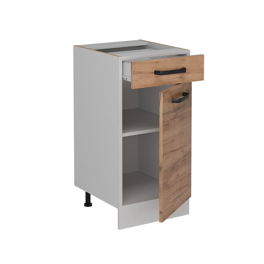 Kitchen base cabinet R-Line Gold power oak 40 cm without worktop Vicco ...