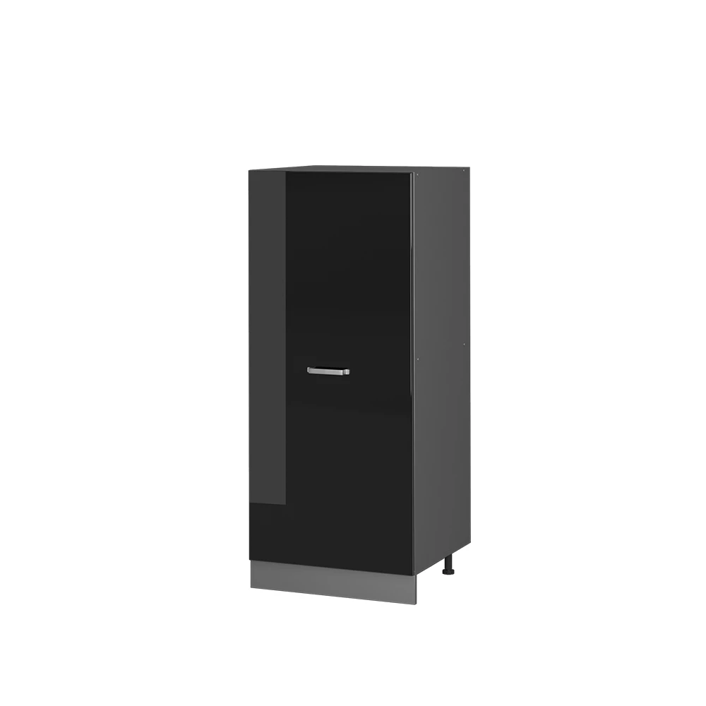livinity® Tall cabinet Black high gloss 60 cm, R-Line | Oven conversion ...