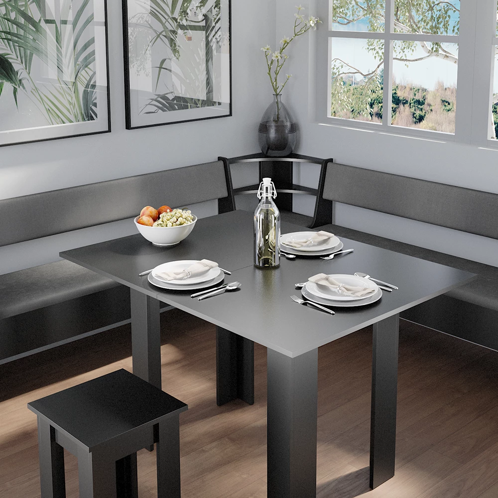 Vicco Esszimmer Eckbank Schwarz 43.5 x 43.5 cm Roman Schwarz Sitzecke 406673126022502