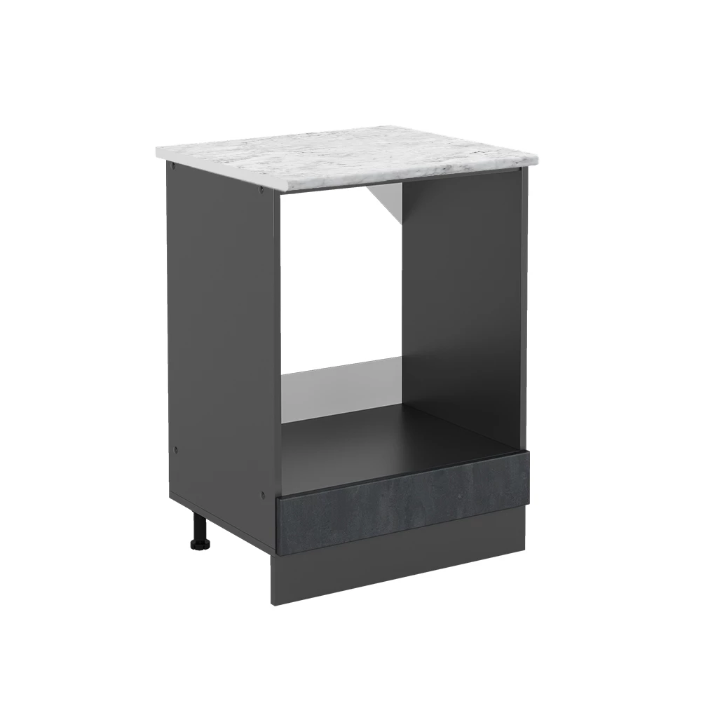 Vicco Meuble pour four Béton noir 60cm PT Marbre, R-Line | Béton noir ...