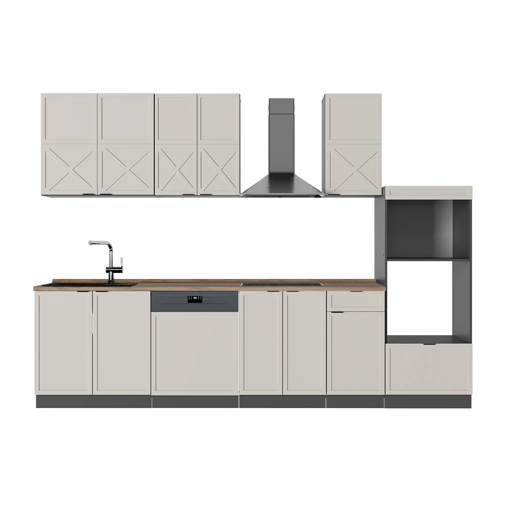 Keittokomero Fame-Line Harmaa beige/antrasiitti 300 cm korkealla ...