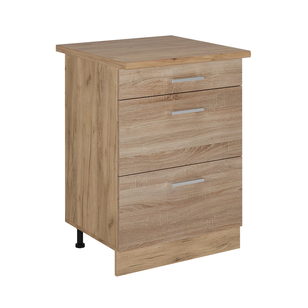 Vicco Kitchen base cabinet Sonoma 60 cm with drawers, WT Oak, R-Line ...