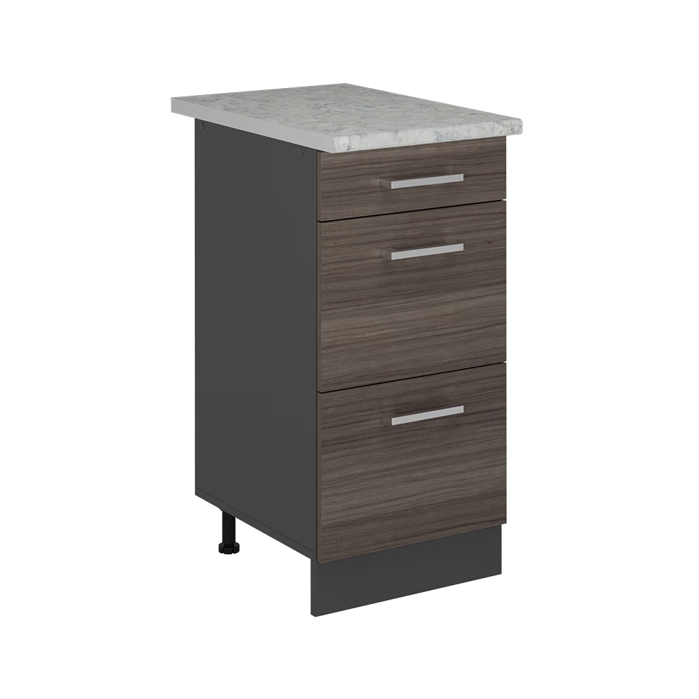Meuble cuisine R-Line Gris noble 40cm avec tiroirs, AP Marbre Vicco ...