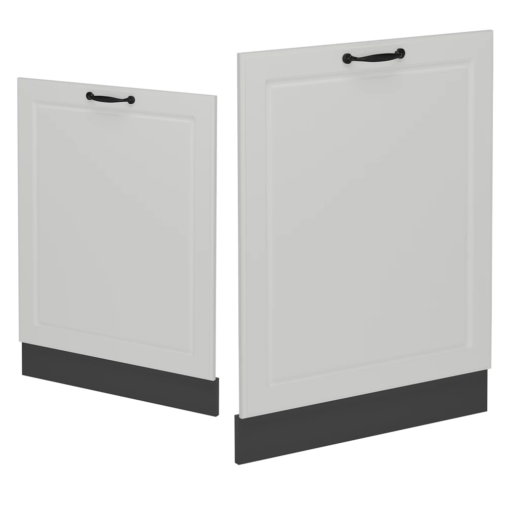 livinity® Dishwasher front panel White country house 60 cm without ...