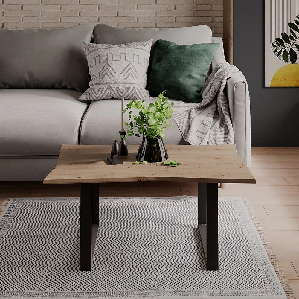 table basse Yan Artisan 90x50cm Vicco | Artisan | 90x50 cm ...